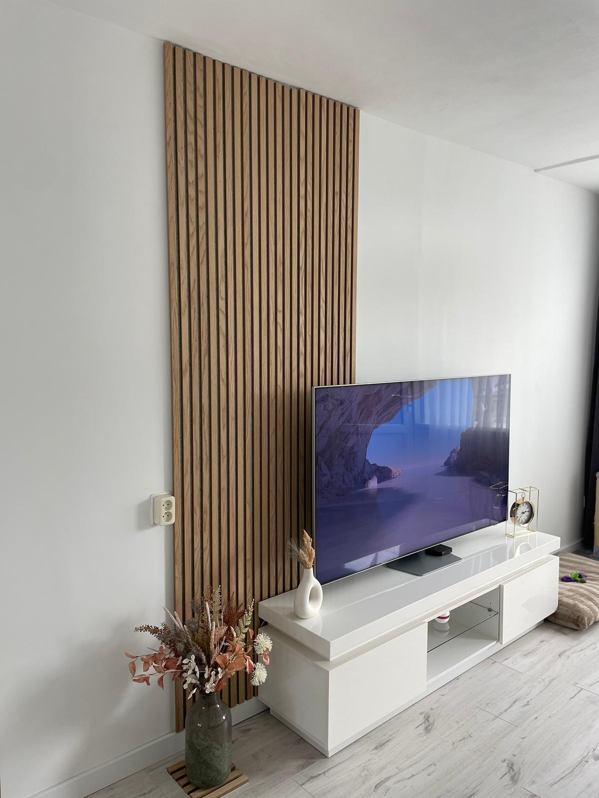 Acoustic Panels Classic oak (gray felt) 260x60cm | Beyond Panel